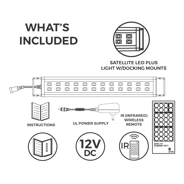 Current USA Satellite Freshwater LED Plus 24" to 36" - Custom Aquariums
